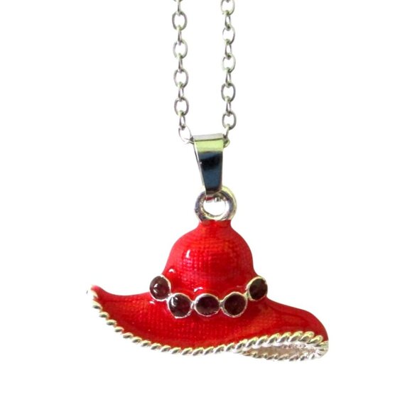 Fashion Jewelry | Jewelry | New Red Hat Pendant Necklace With 8 ...